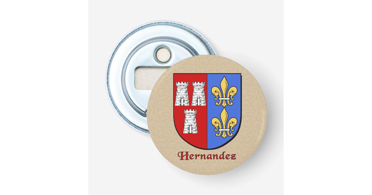 Hernandez Historical Arms Shield Bottle Opener | Zazzle