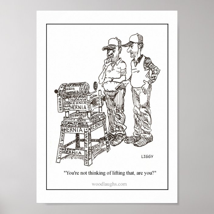 Hernia Cartoon Poster | Zazzle.com