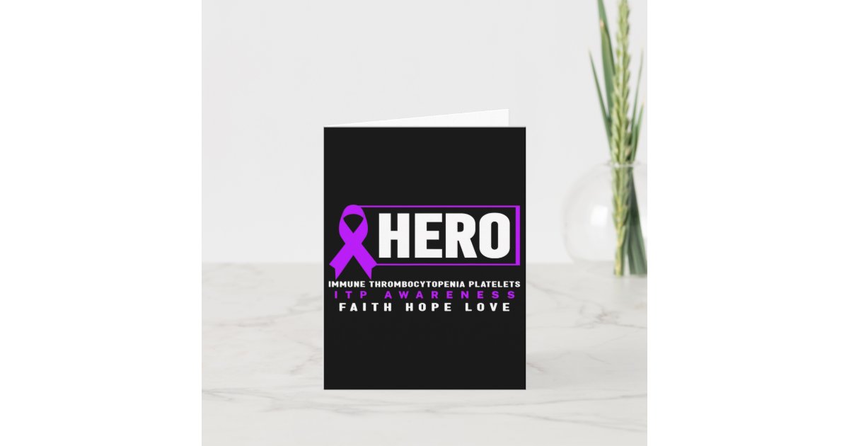Hero Immune Thrombocytopenia Platelets Itp Awarene Card | Zazzle
