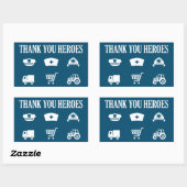 Heroes | Frontliners | Thank You Rectangular Sticker | Zazzle