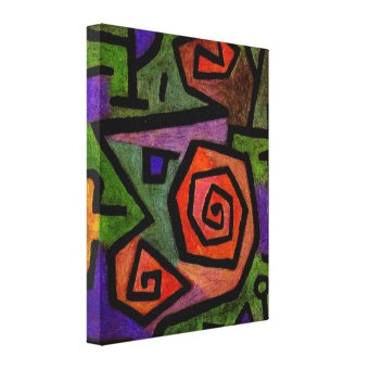 Heroic Roses by Paul Klee Abstract Modern Art Canvas Print | Zazzle