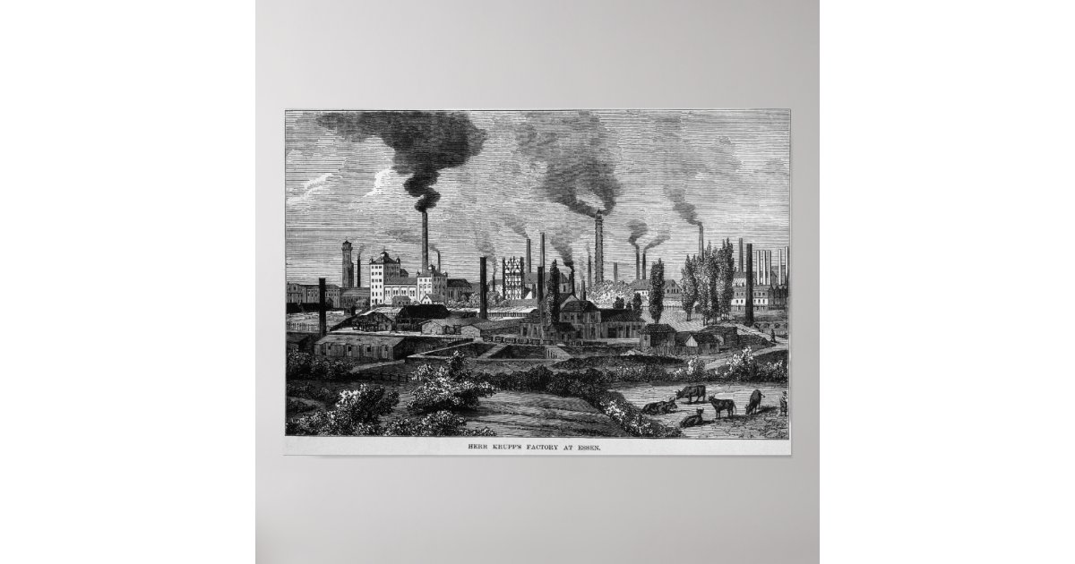 Herr Krupp's Factory in Essen, Germany Poster | Zazzle