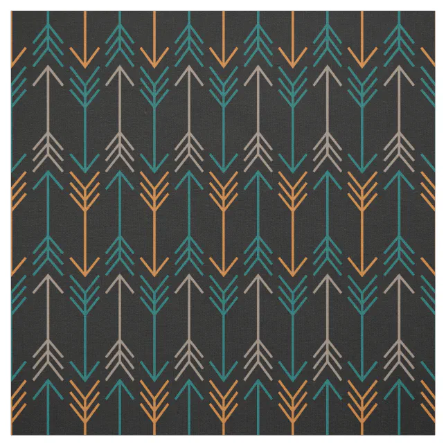 Herringbone Arrows Fabric | Zazzle