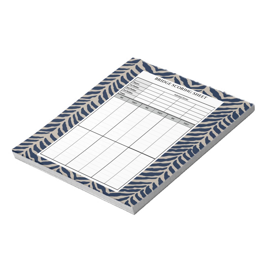 Herringbone Bridge Score Pad | Zazzle