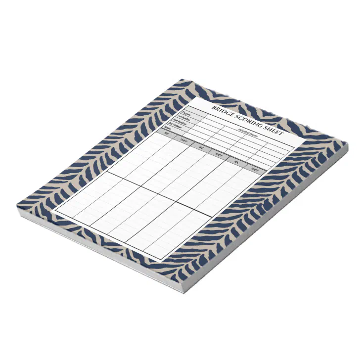 Herringbone Bridge Score Pad | Zazzle