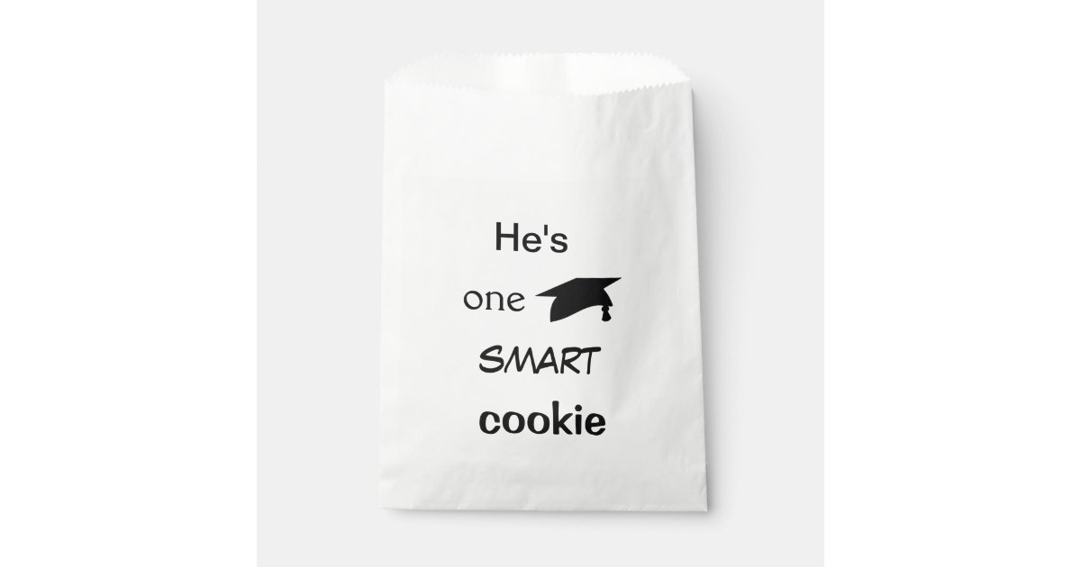 He's One Smart Cookie Favor Bag | Zazzle