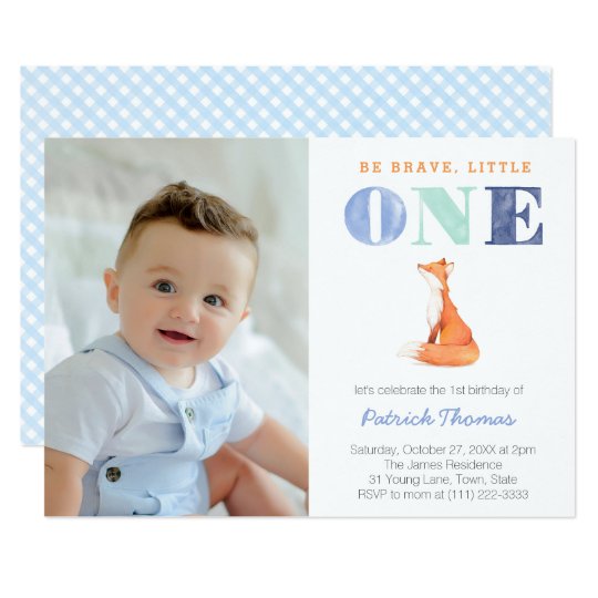 He's the Wild ONE, Fox 1st Birthday for Boy Invitation | Zazzle.com