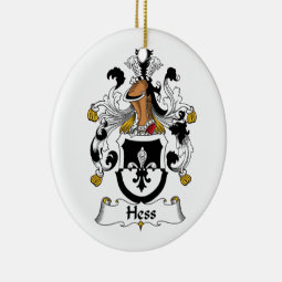 Hess Family Crest Ceramic Ornament | Zazzle