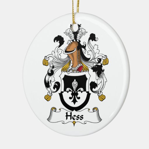 Hess Family Crest Ceramic Ornament | Zazzle