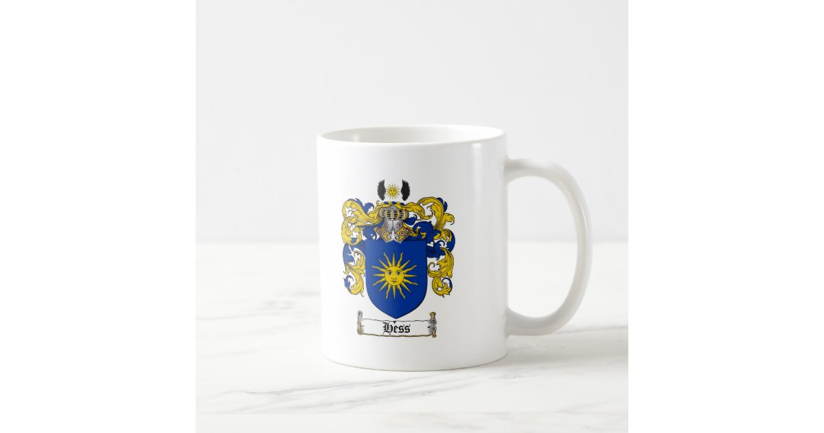 HESS FAMILY CREST - HESS COAT OF ARMS COFFEE MUG | Zazzle