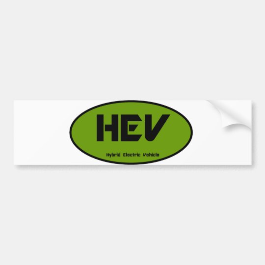 HEV hybrid electric vehicle Bumper Sticker | Zazzle.com