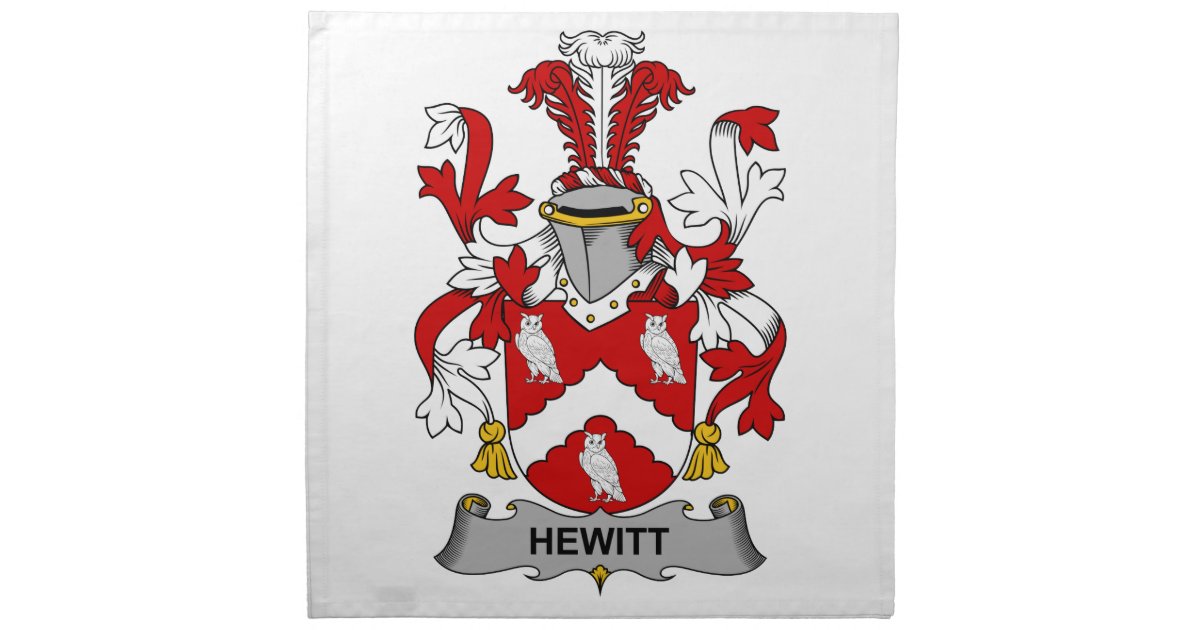 Hewitt Family Crest Napkin | Zazzle