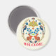Hex Sign Polish Welcome Rabbits Magnet | Zazzle