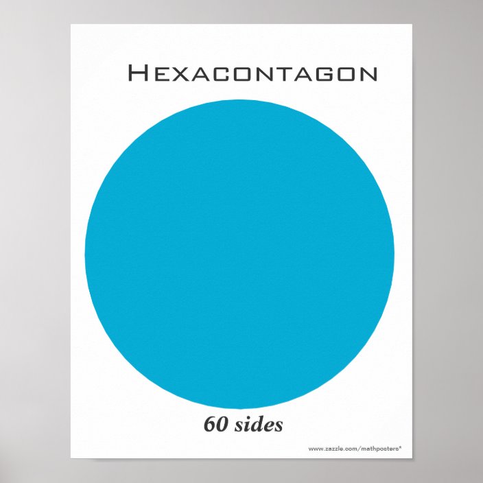Hexacontagon Poster of Polygon | Zazzle.com