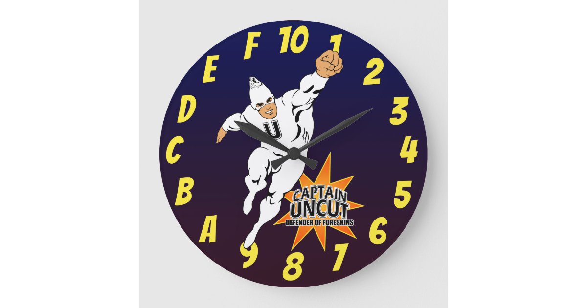 Hexadecimal Superhero Geek Large Clock | Zazzle
