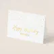 Hexagon Confetti Stylish Custom Happy Birthday Foi Foil Card | Zazzle