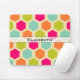 Hexagon Pattern in Vintage Colors Personalized Mouse Pad | Zazzle