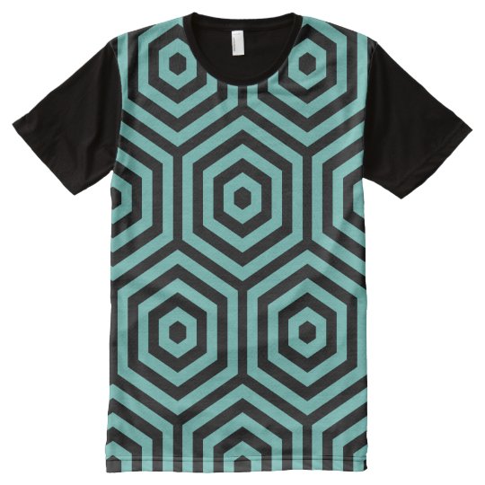 Hexagonal geometric seamless pattern t-shirt | Zazzle.com