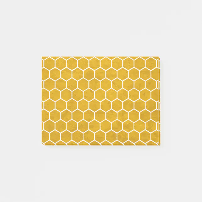 Hexagonal Hexagon Pattern Yellow Post-it Notes | Zazzle
