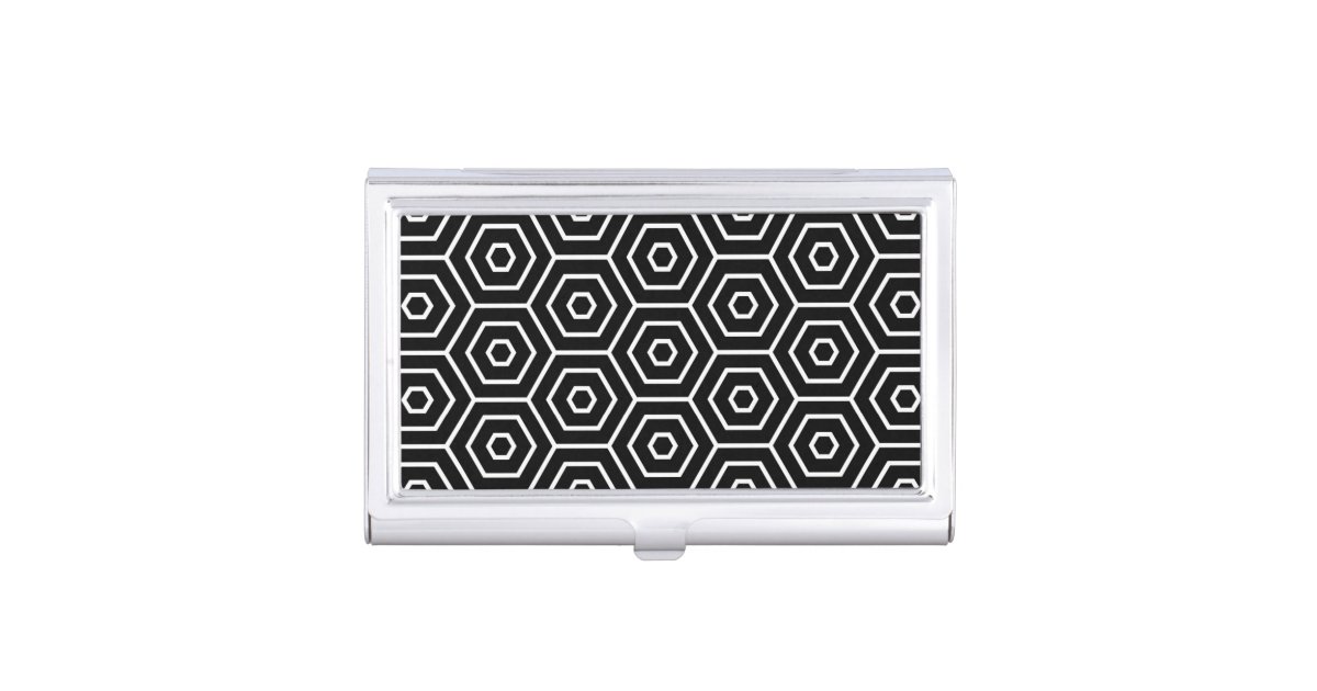 Hexagons texture geometric pattern case for business cards | Zazzle