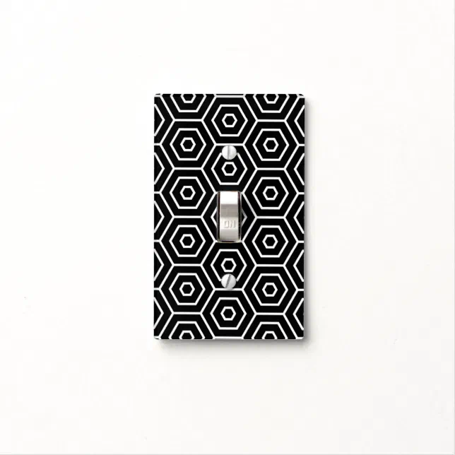Hexagons texture geometric pattern light switch cover | Zazzle