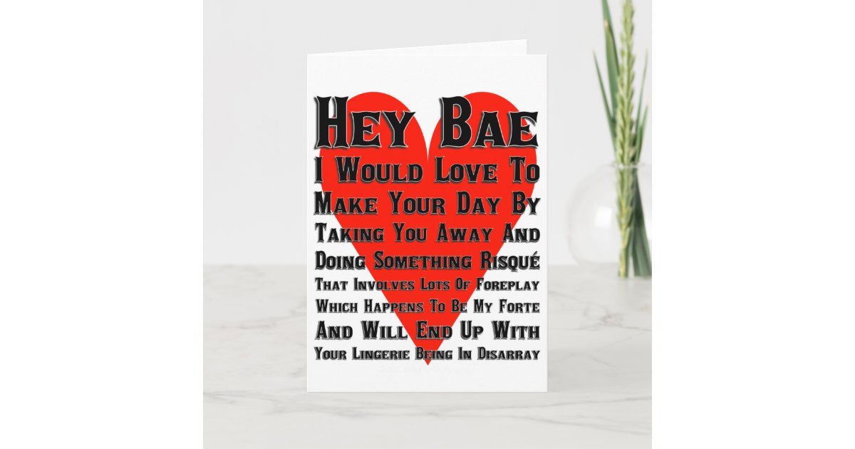 Hey Bae Card | Zazzle