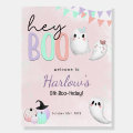 Hey Boo Ghost Pastel Halloween Birthday Welcome Foam Board | Zazzle