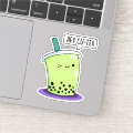 Hey Cu-Tea Funny Boba Tea Pun Sticker | Zazzle