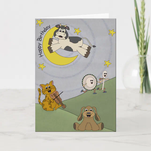 Hey Diddle Diddle Birthday Greeting Card | Zazzle