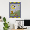 Hey Diddle Diddle Nursery Rhyme Nursery Poster | Zazzle