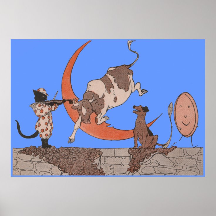 Hey Diddle Diddle Poster Zazzle