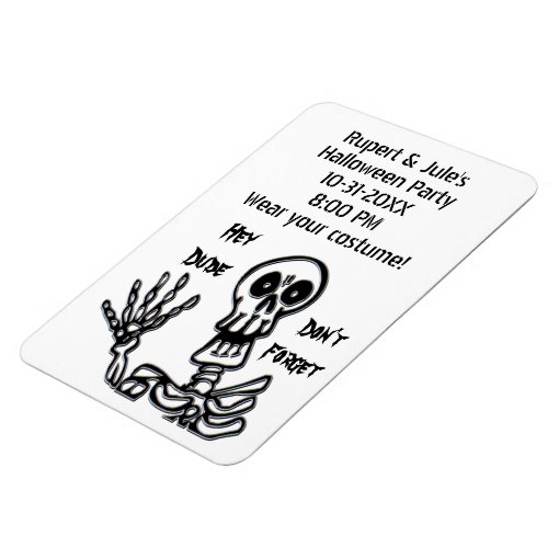 Hey Dude Skeleton Magnet | Zazzle