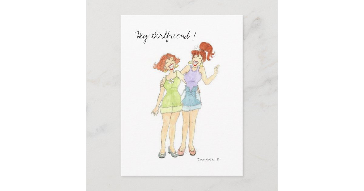Hey Girlfriend Postcard | Zazzle