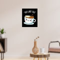 Hey Hot-Tea Funny Cuppa Tea Pun Dark BG Poster | Zazzle