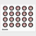 Hey There Cow Ya Doin Funny Animal Pun Dark BG Classic Round Sticker ...