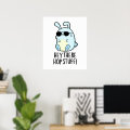Hey There Hop Stuff Funny Hot Rabbit Pun Poster | Zazzle