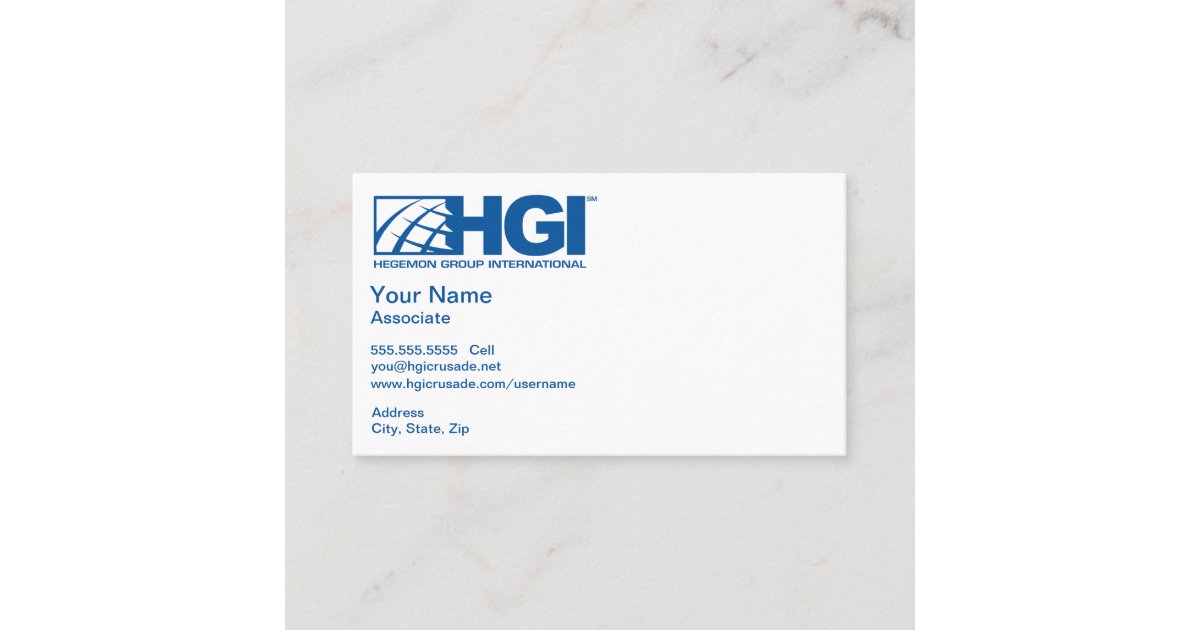 HGI Associate Business Card | Zazzle.com