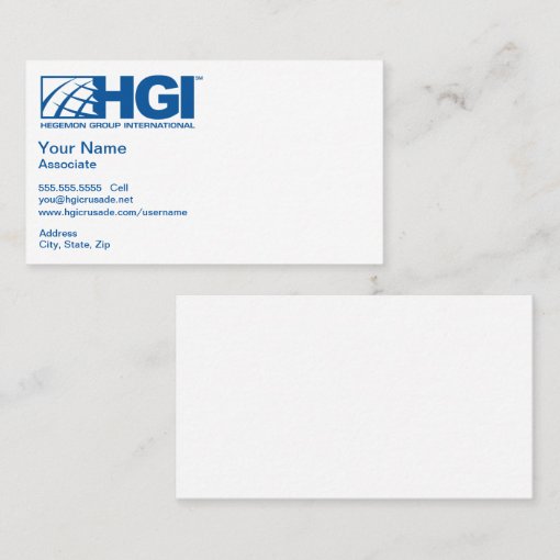 HGI Associate Business Card | Zazzle