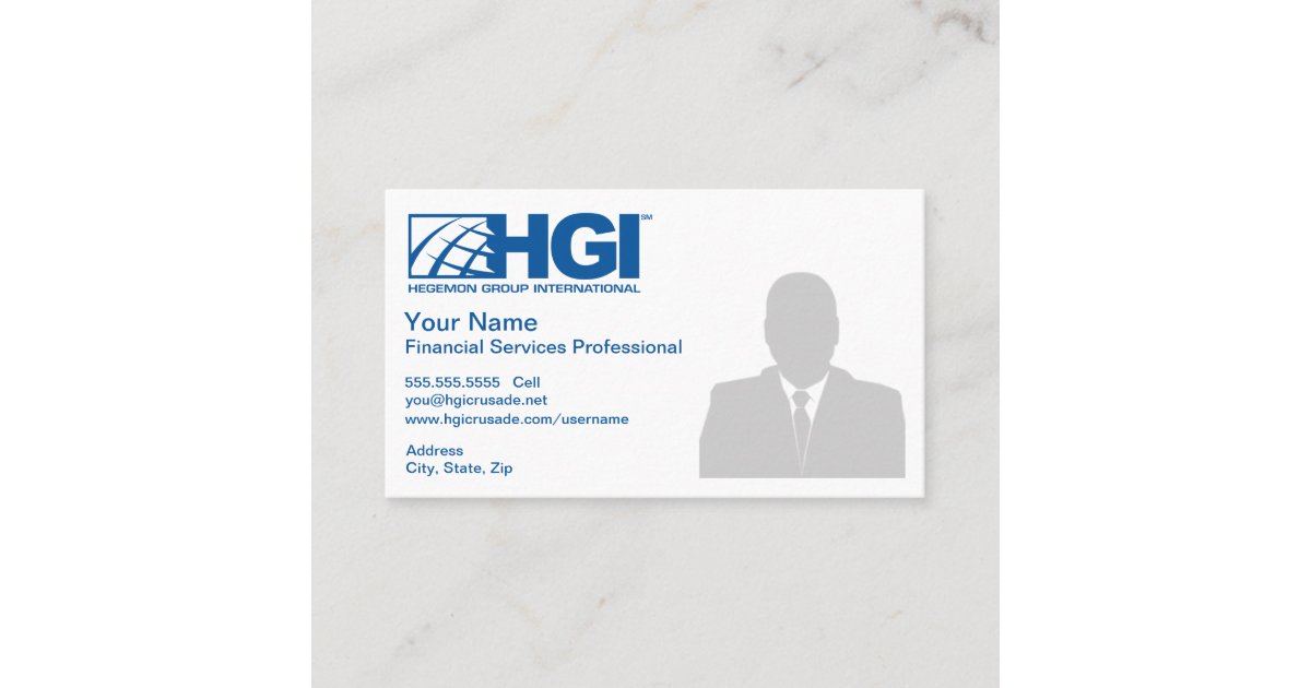 HGI Financial Services Professional (Photo) Business Card | Zazzle