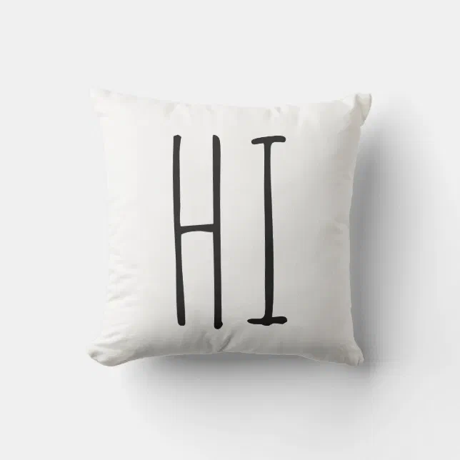 HI / BYE OUTDOOR PILLOW | Zazzle