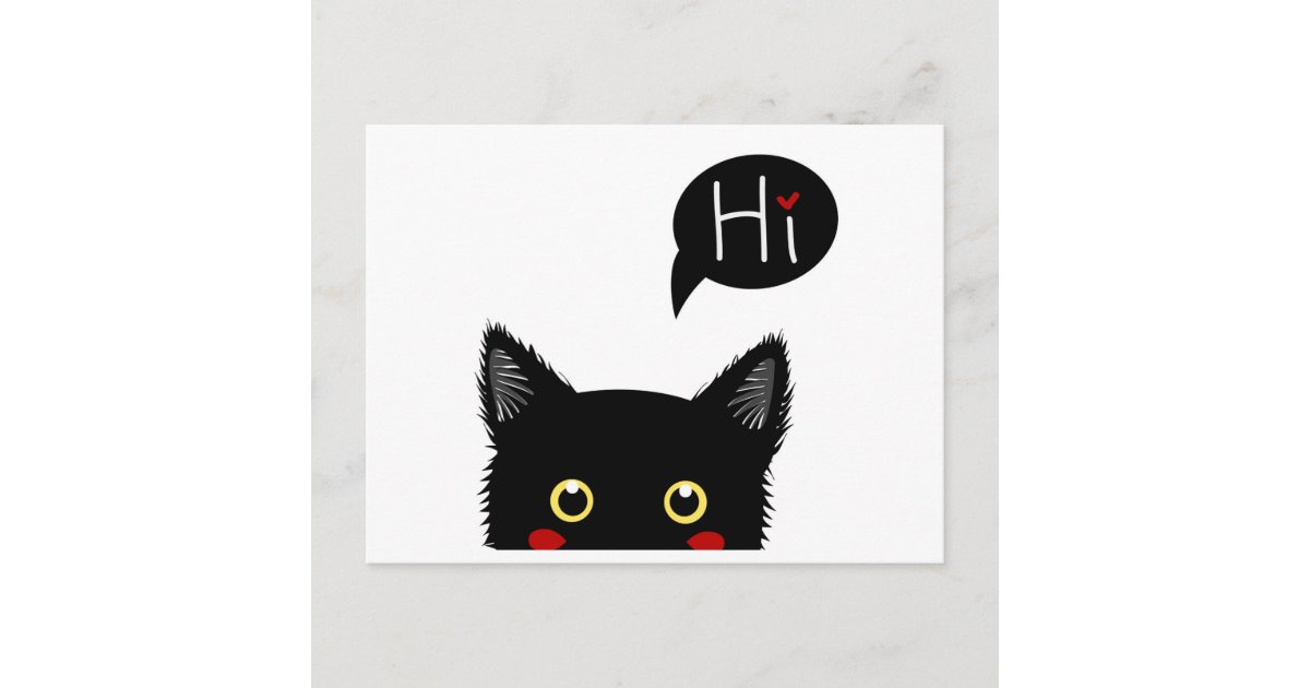 Hi Cat Postcard | Zazzle