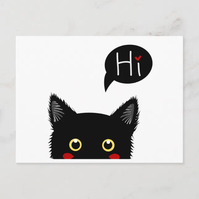 Hi Cat Postcard | Zazzle