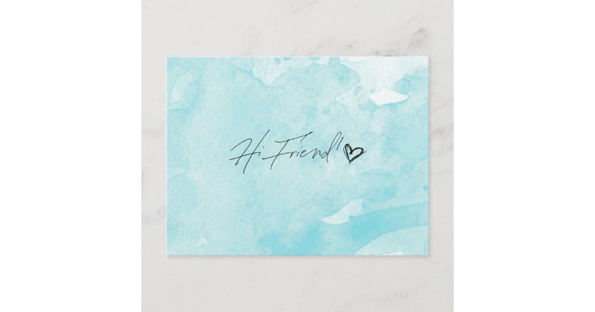 Hi Friend Postcard | Zazzle