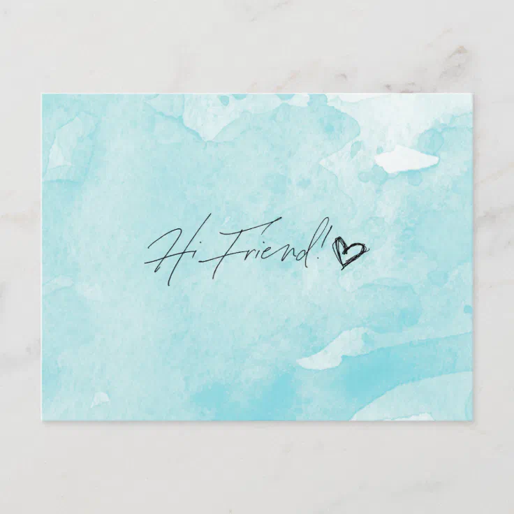 Hi Friend Postcard | Zazzle