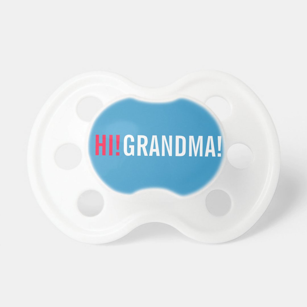 Hi Grandma Pregnancy Announcement - Blue Pacifier | Zazzle