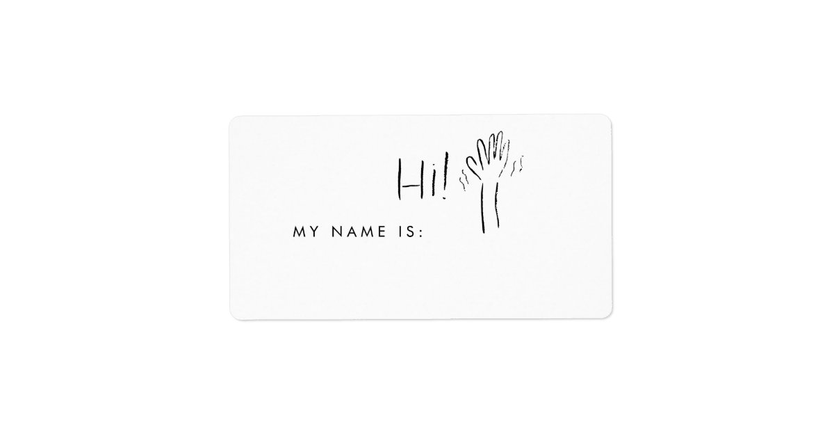 Hi My Name Is Name Tag | Zazzle