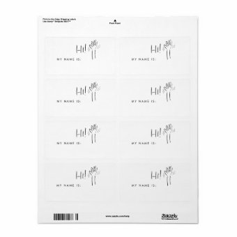 Hi My Name Is Name Tag | Zazzle