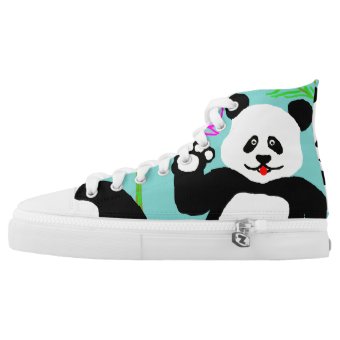 Hi Panda! High-Top Sneakers | Zazzle