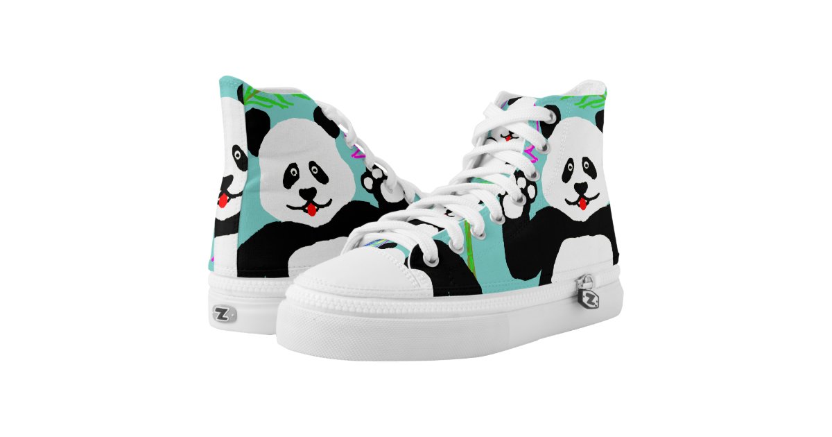 Hi Panda! High-Top Sneakers | Zazzle