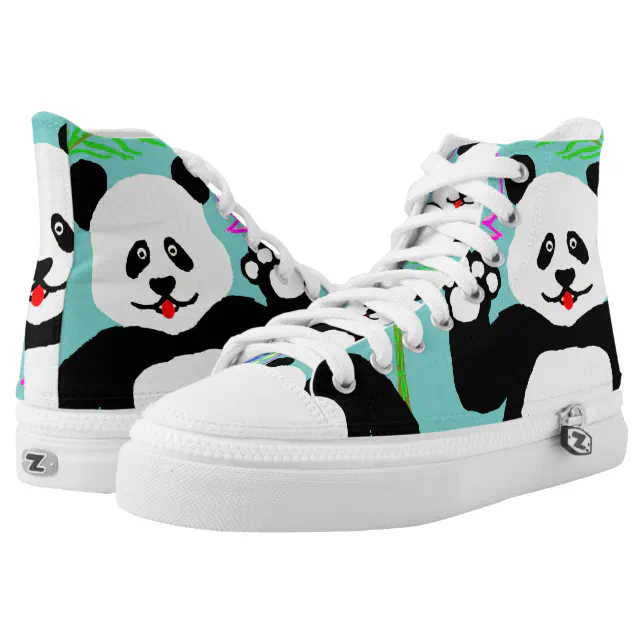 Hi Panda! High-Top Sneakers | Zazzle